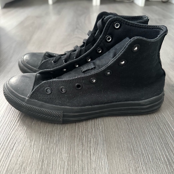 Converse | Shoes | All Black High Top Converse Size 5 | Poshmark